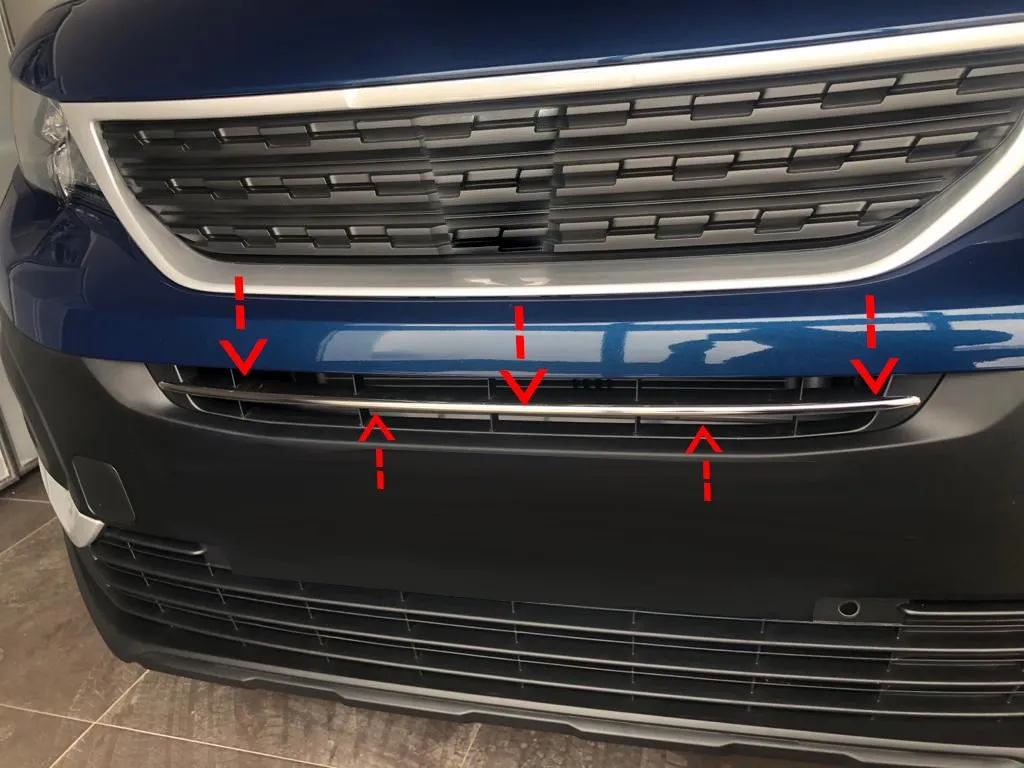 Peugeot Rifter 2018 Chrome Front Bumper Tailgate Cover Stainless Steel ...