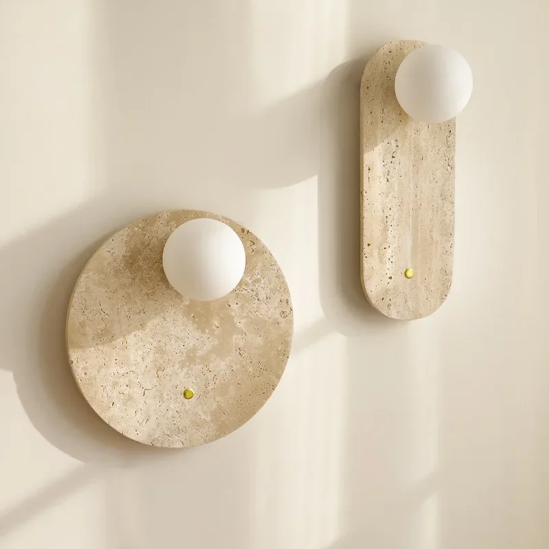 Wabi-sabi-Japanese-Wall-Lamp-for-Foyer-Bedroom-Dinning-Room-Travertine ...