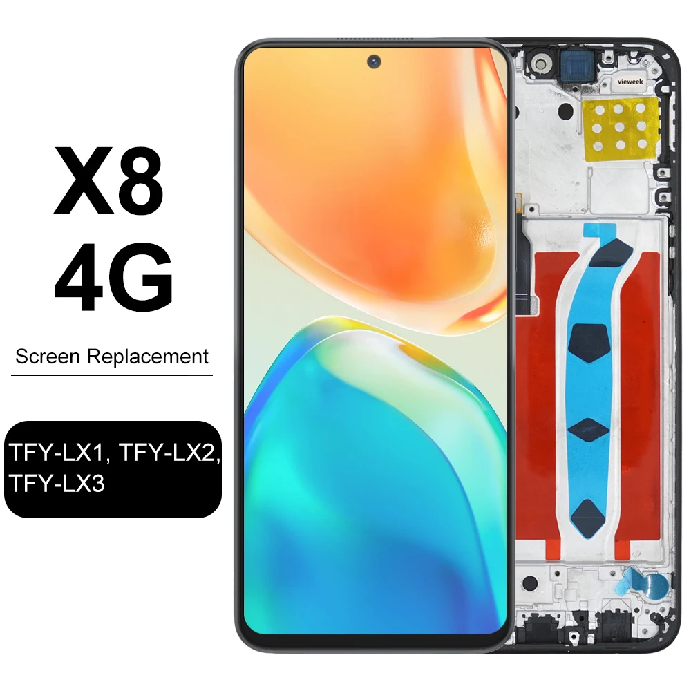 Conjunto de pantalla X8 4G para Honor X8 TFY-LX1 TFY-LX2 TFY-LX3 ...