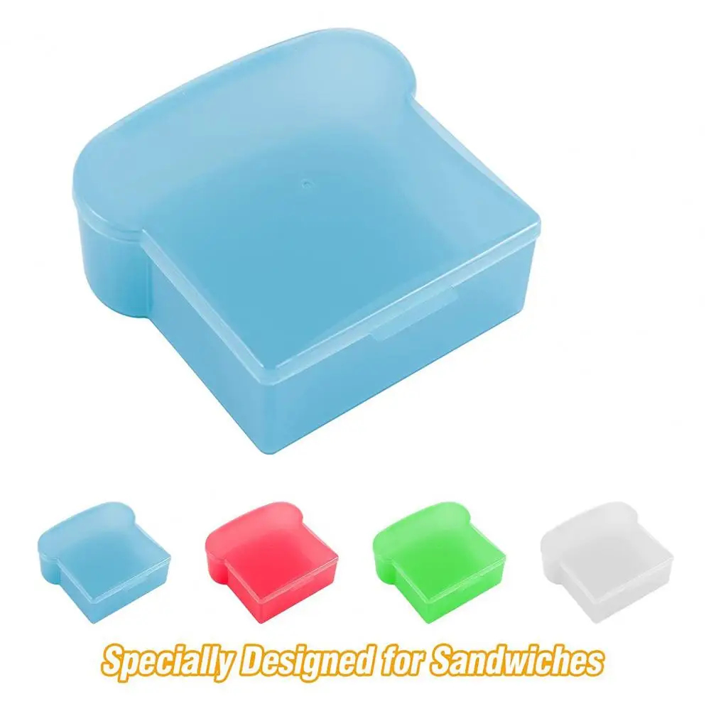 Bread Box Microwaveable Transparent Toast Shape Food Container Sandwich ...