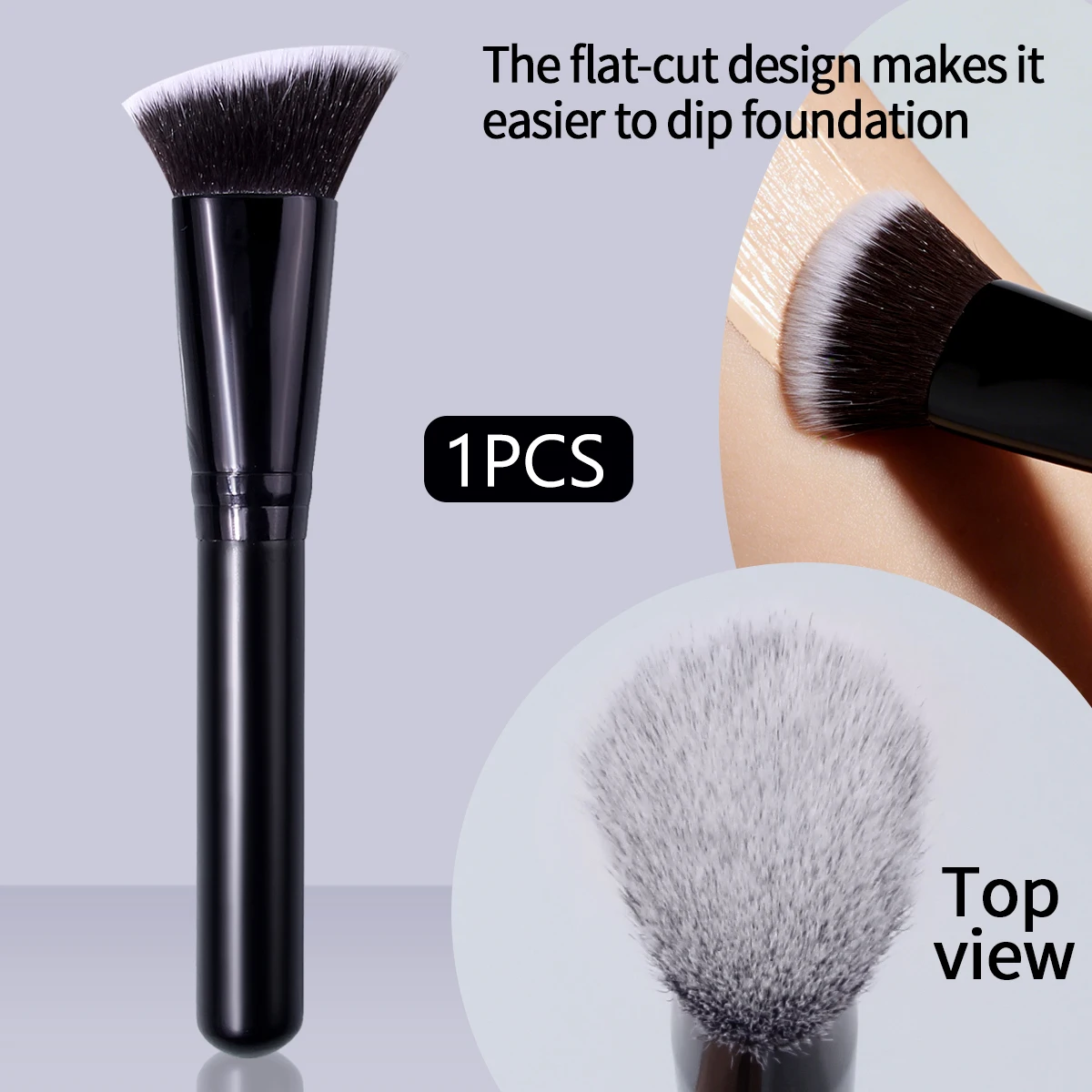 1PCS soft angled makeup brush, blush brush, contouring brush, powder ...