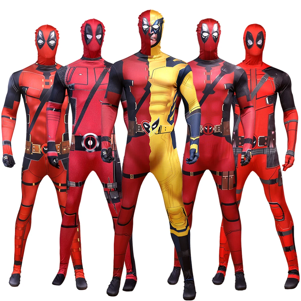 Disfraz-de-superh-roe-MARVEL-Deadpool-para-adultos-y-ni-os-mono-de ...