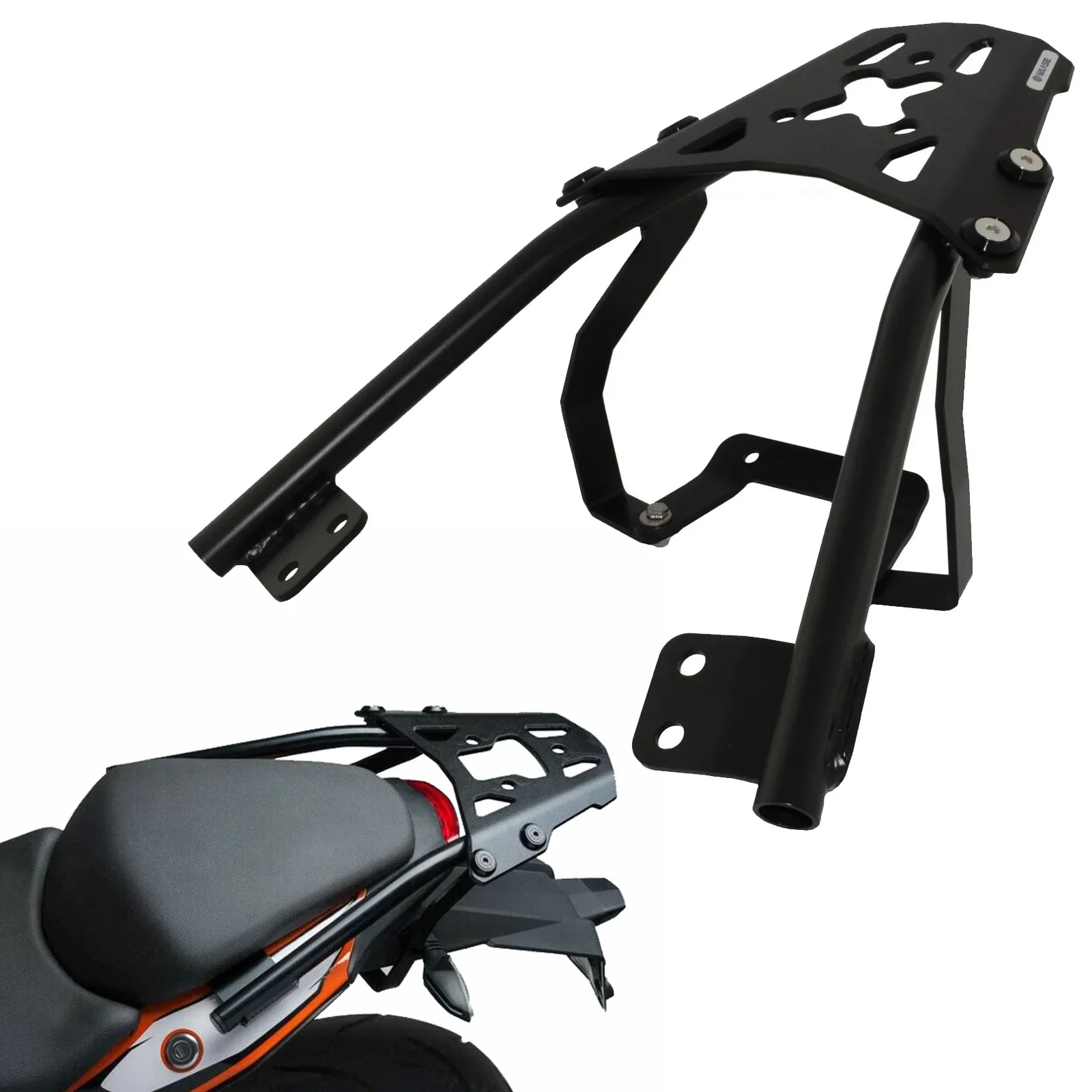Black-Rear-Carrier-Luggage-Rest-Rack-Cargo-Shelf-Bracket-For-KTM-125 ...