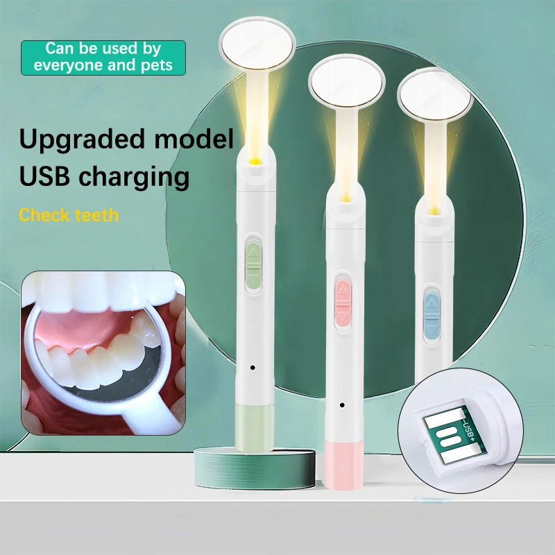 1PCS Portable Reusable Dental Led Light Mouth Mirror Dentist Oral ...