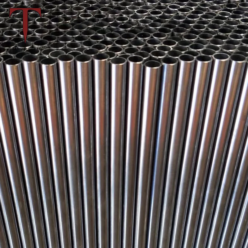 Tubo de escape de aleación de titanio sin costura ASTM B338, 3,5 pulgadas, 4 pulgadas, GR1, GR2 ...
