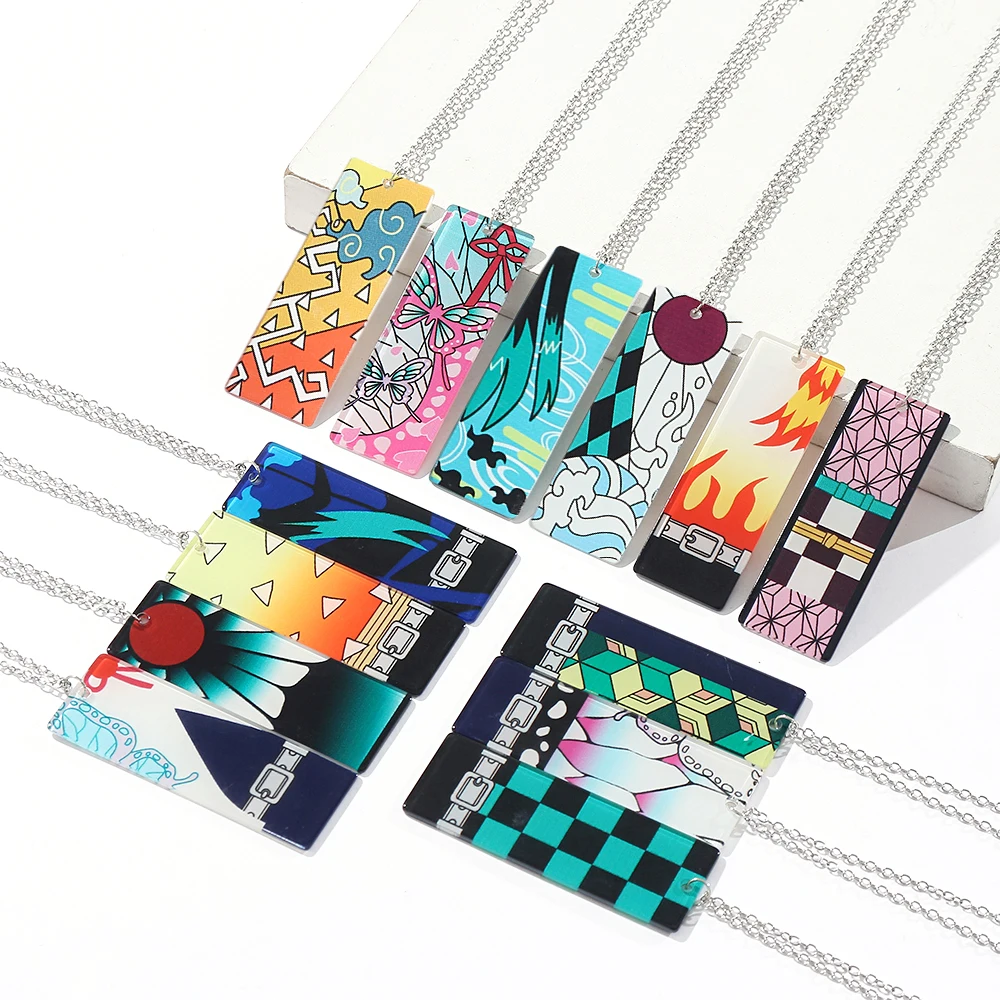 Collar-de-Anime-Demon-Slayer-para-mujeres-y-hombres-colgante-de-dibujos ...