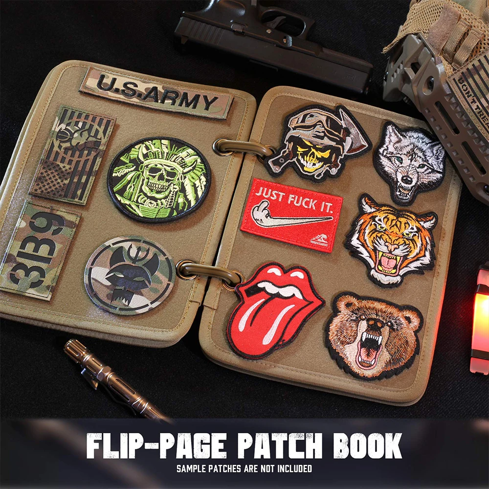 Removable-D-Ring-Buckles-Folding-Patch-Booklet-4-Page-Organizer ...