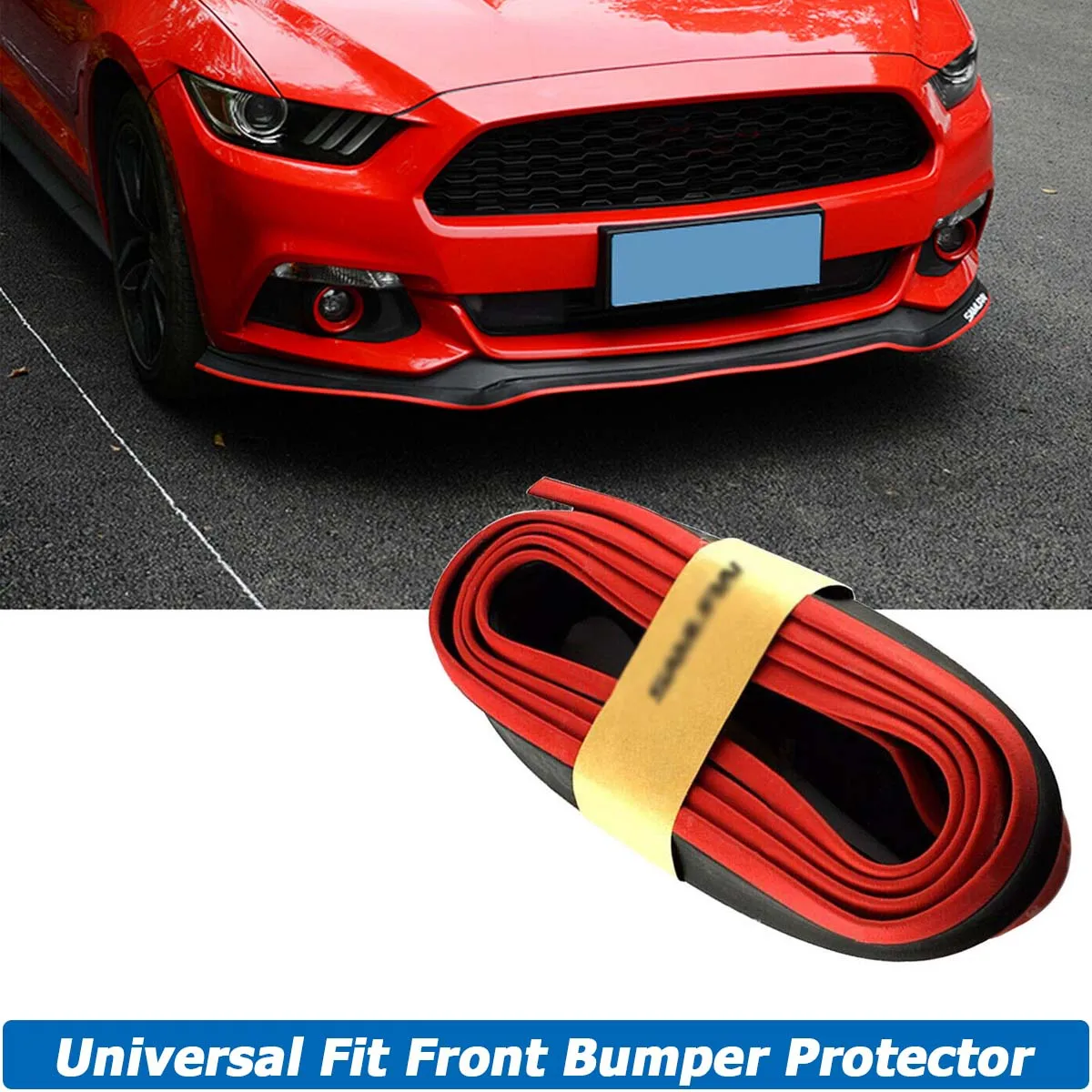 Universal-Front-Bumper-Lip-Guard-Splitter-Chin-Spoiler-Side-Skirt-Anti ...