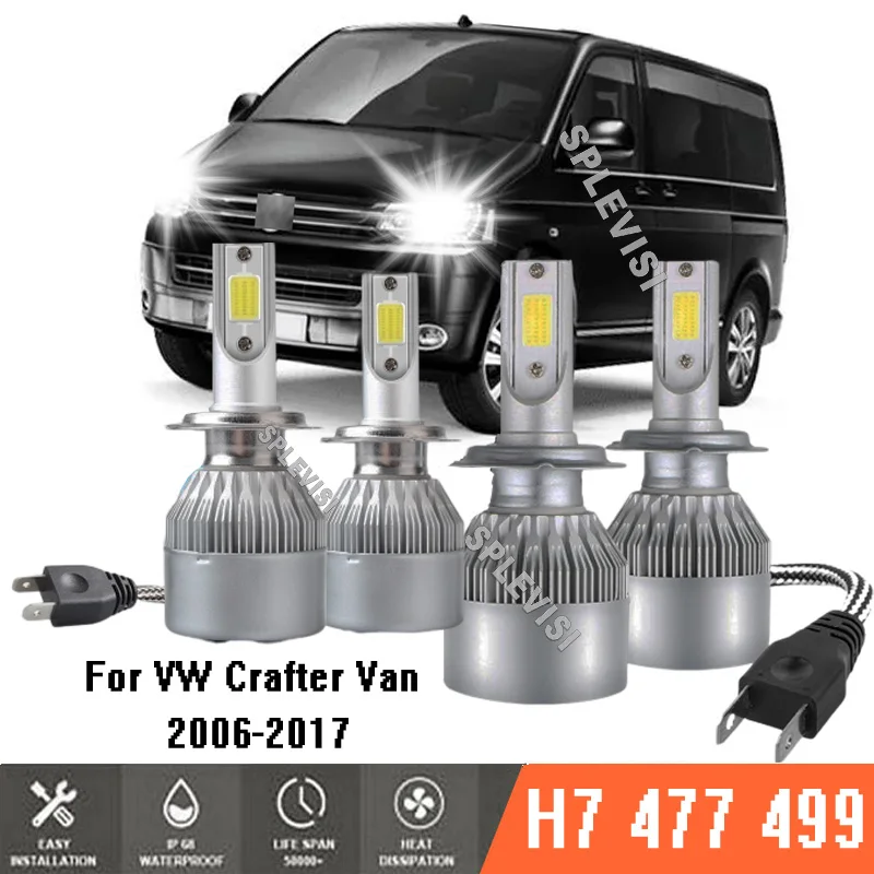 4x-H7-499-Xenon-White-Xenon-High-Low-Beam-Bulbs-Replace-Kit-For ...