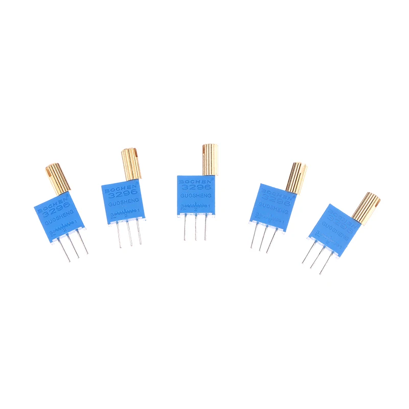 New 5PCS 3296W Multi-turn Adjustable Potentiometer ...
