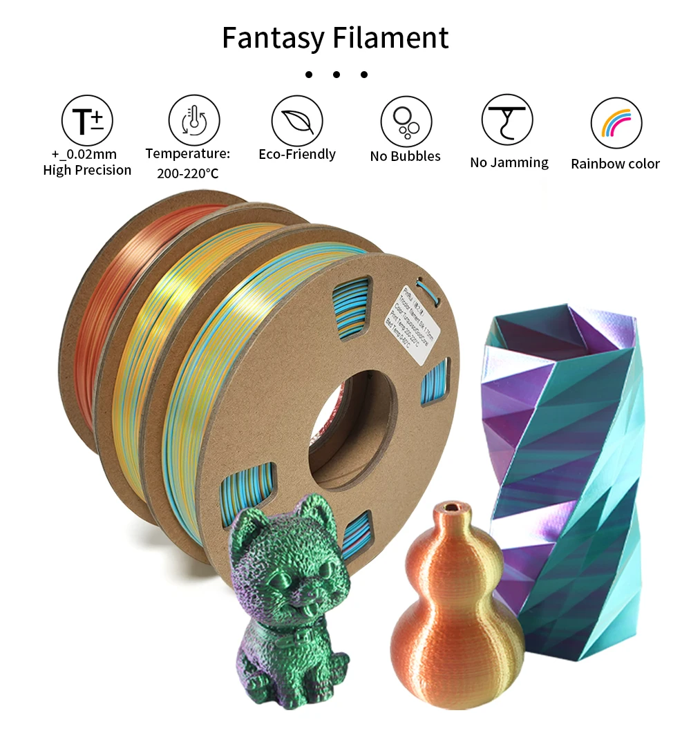 FYSETC-250g-Silk-PLA-Filament-Tri-color-1-75mm-For-FDM-3D-Printing ...