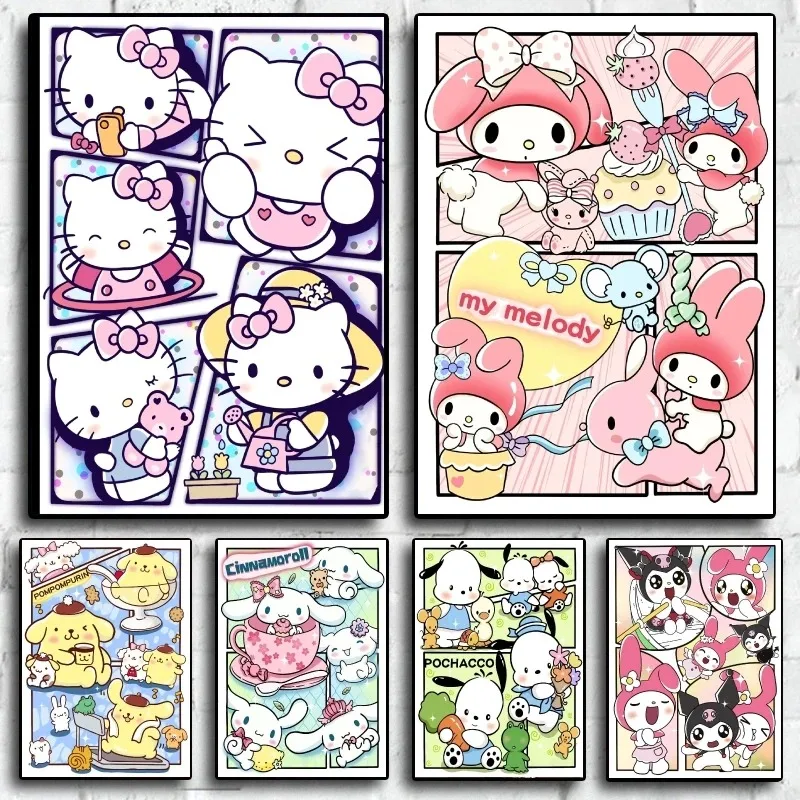 P-steres-de-lona-de-Sanrio-Kuromi-Minha-Melody-Comics-Pictures-Impress ...