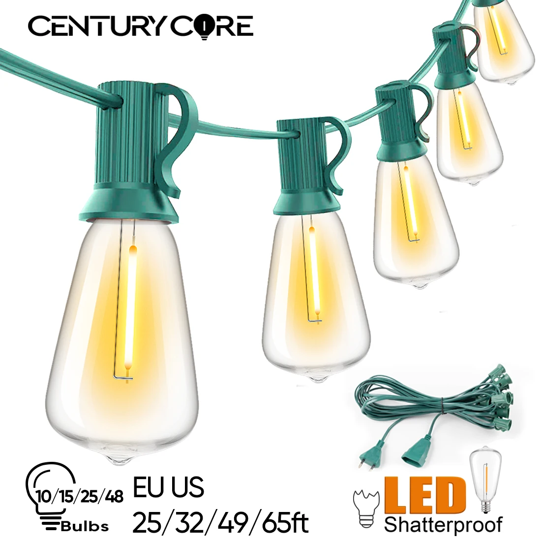 Shatterproof-ST38-Led-String-Lights-Outdoor-220V-EU-110V-US-Waterproof ...