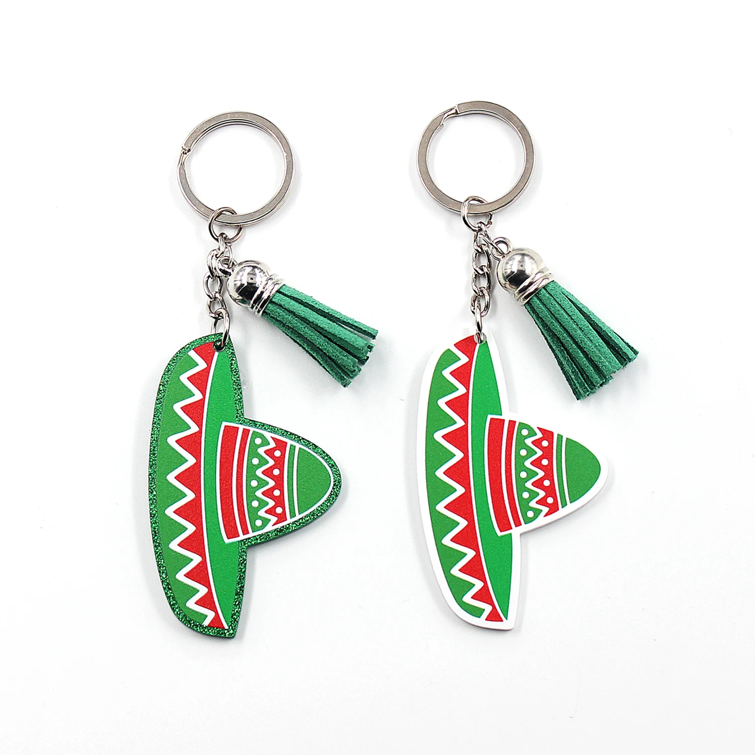 1piece-2-56IN-65mm-Acrylic-Mexican-hat-Keychain-Women-Gift-Glitter ...