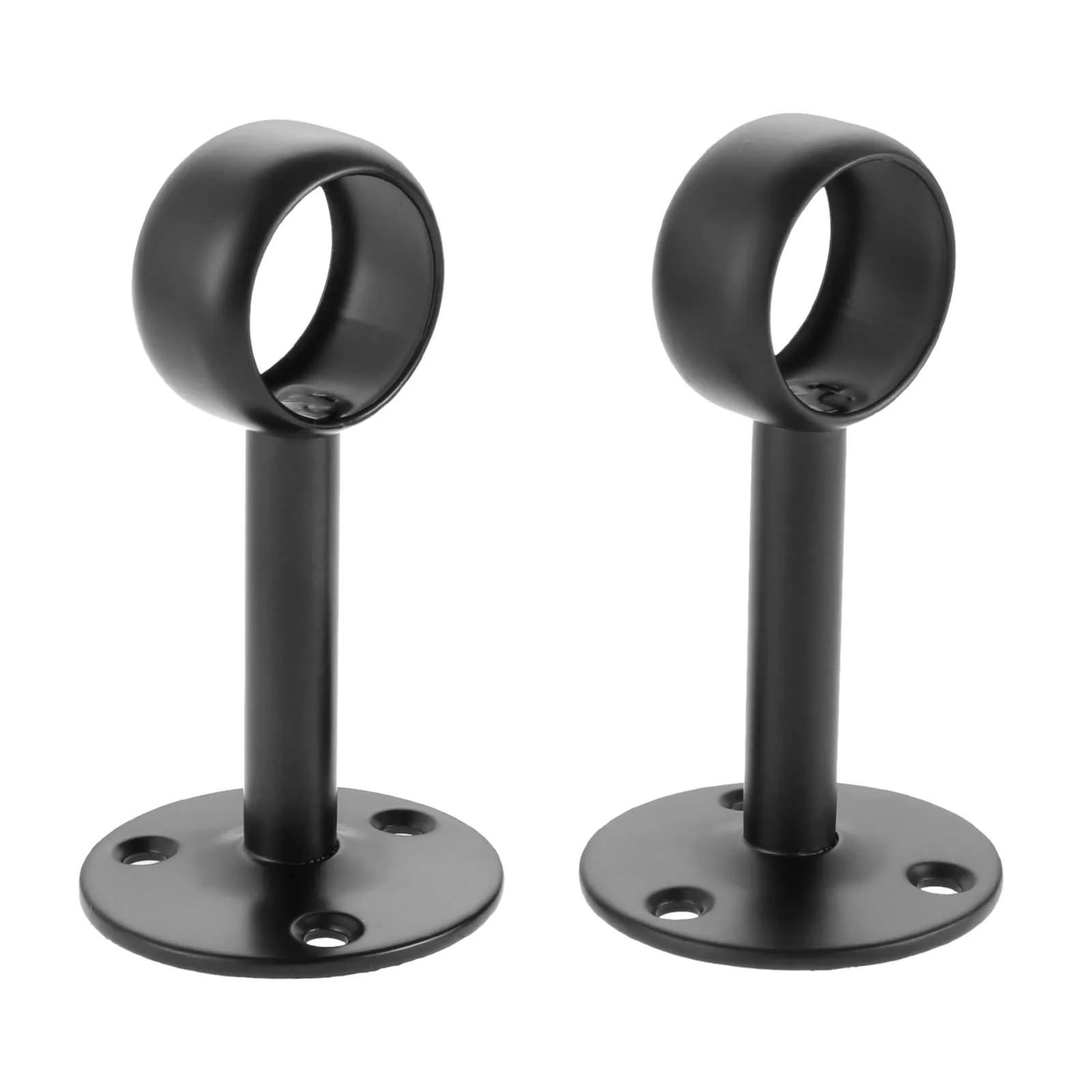 2pcs Flange Rod Holders Wardrobe Hanger Pipe Bracket for Clothes Pole ...