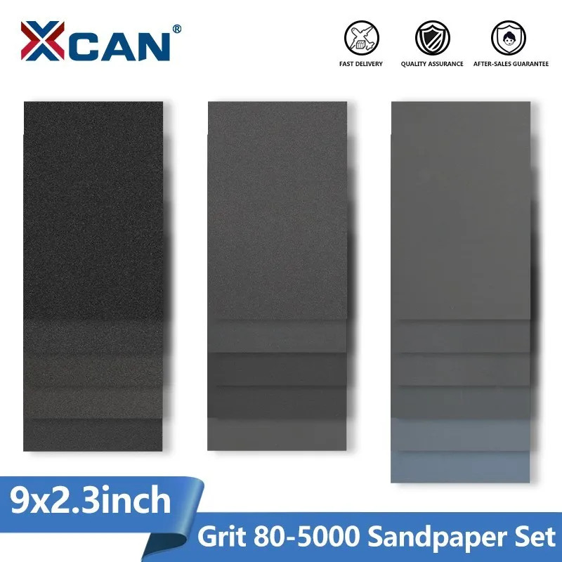 XCAN Sandpaper Set Water Dry Sanding Paper 9x3.6 inch Abrasive Sander ...