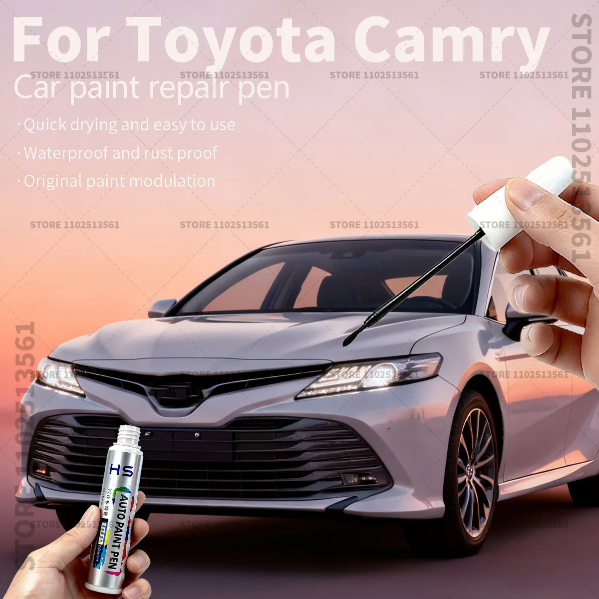 For Toyota Camry Car Paint Repair Pen Touch Up Scratch Remover DIY Auto ...