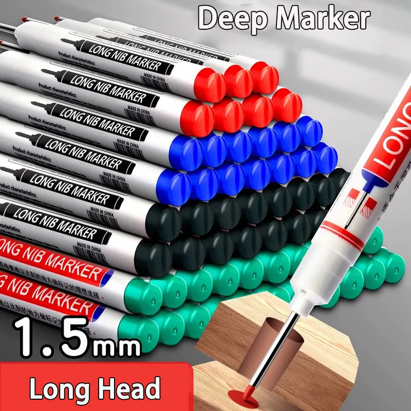 6Pcs/Set 20mm Deep Hole Long Nib Head Markers For Metal Pen Waterproof ...