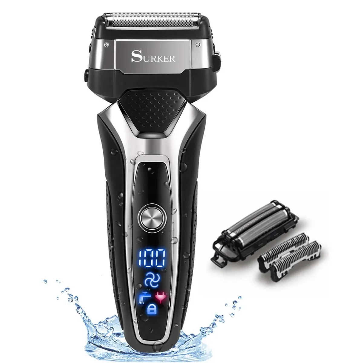 Rasoir Électrique Pour Hommes, Rechargeable, Sec Et Humide, Pour Barbe ...