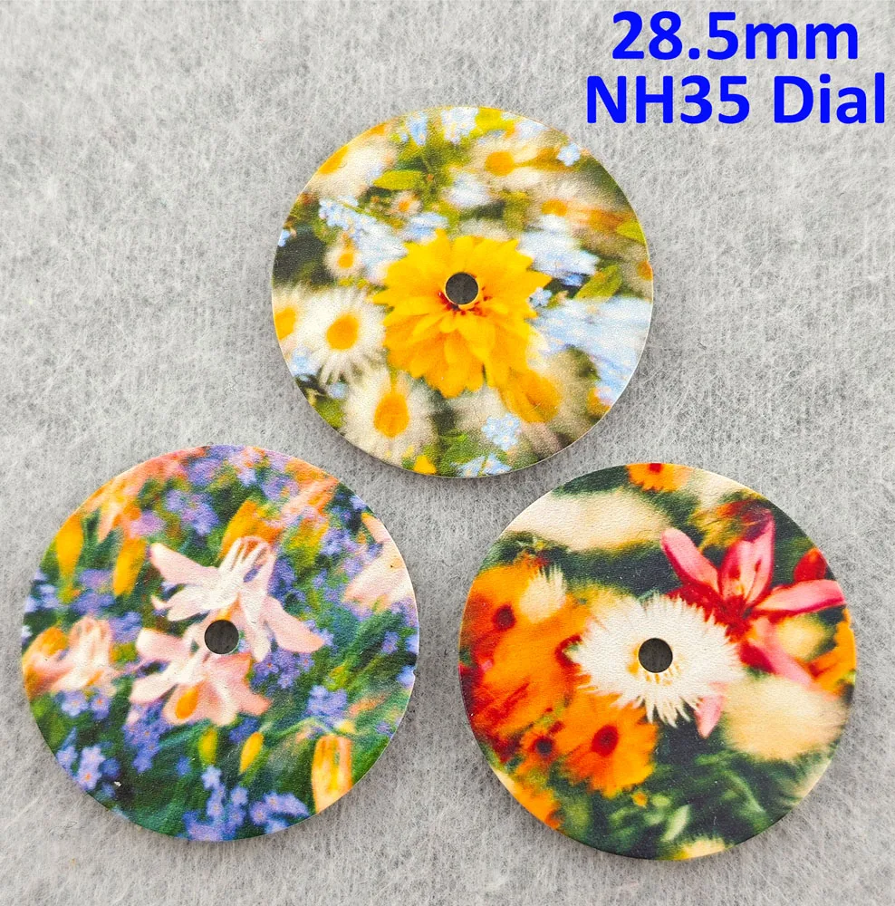 28-5mm-Dial-NH35-Dial-NH36-Dial-3D-Flower-Print-series-High-Quality ...