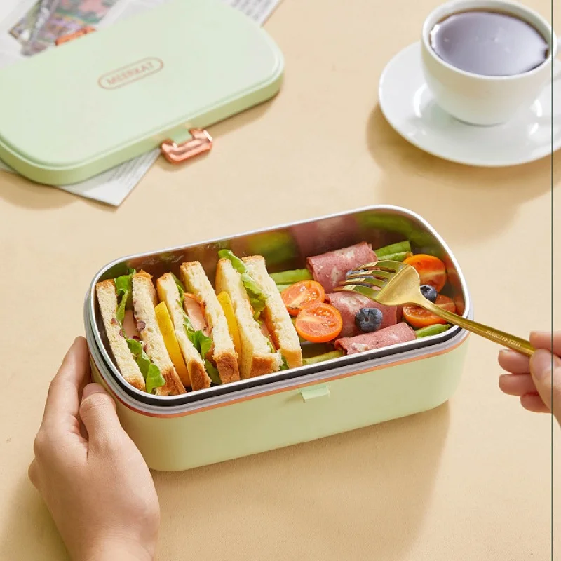 900ml-Electric-Heating-Lunch-Box-Without-Water-Injection-Heating-Bento ...