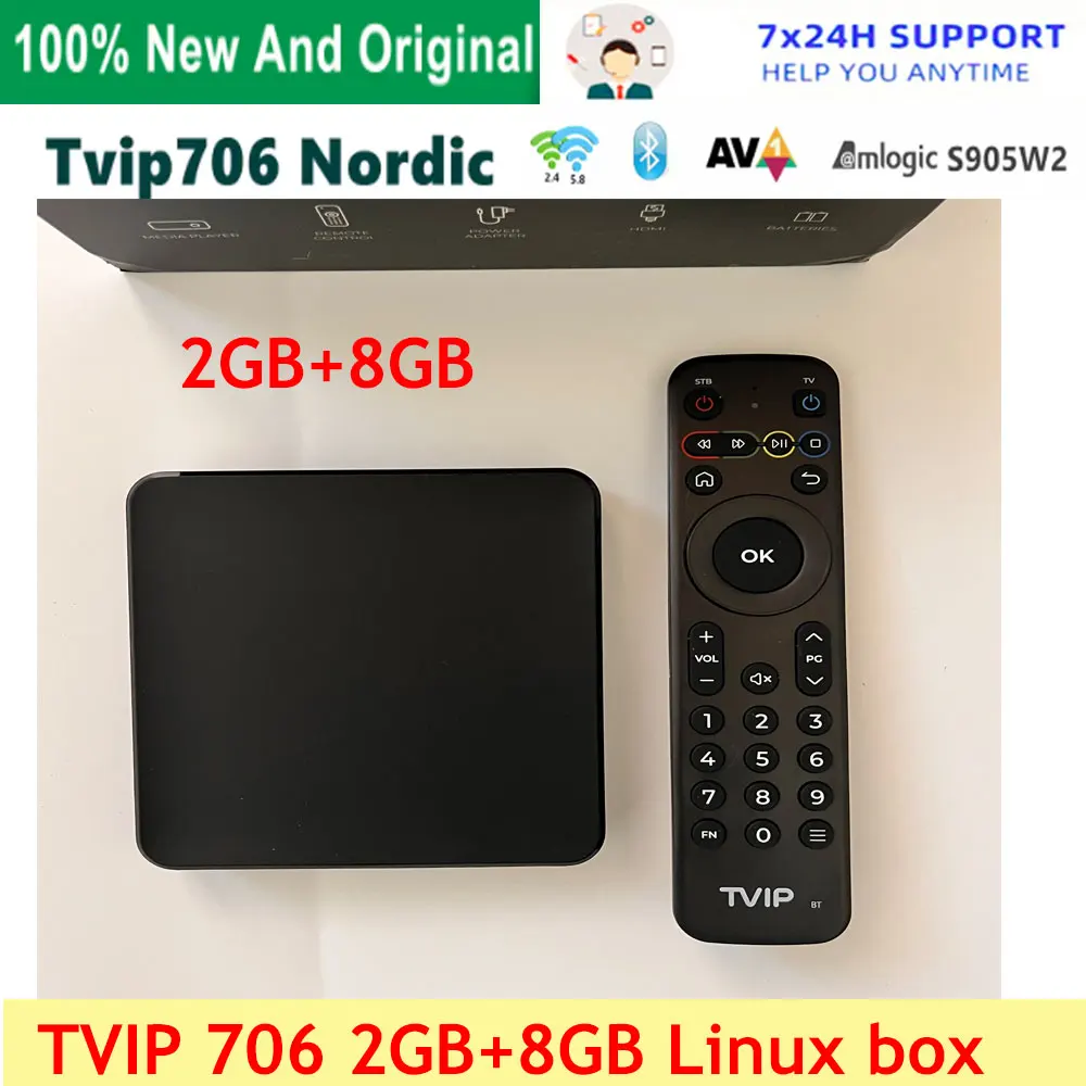 TVIP S-Box v.706 4K TV BOX Amlogic S905W2 2GB 8GB Dual WiFi Nordic one ...