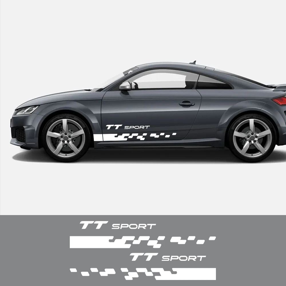 2pcs Car Door Side Sticker For Audi Tt 8n 8j 8s Mk1 Mk2 Mk3 Tuning ...