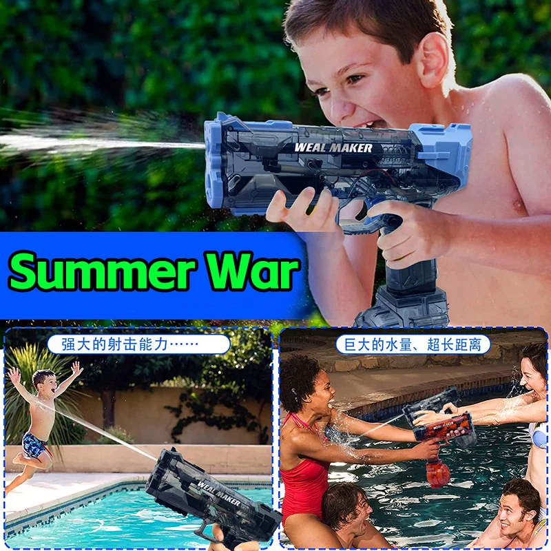 New-Summer-Water-Gun-Electric-Pistol-High-pressure-Full-Automatic ...