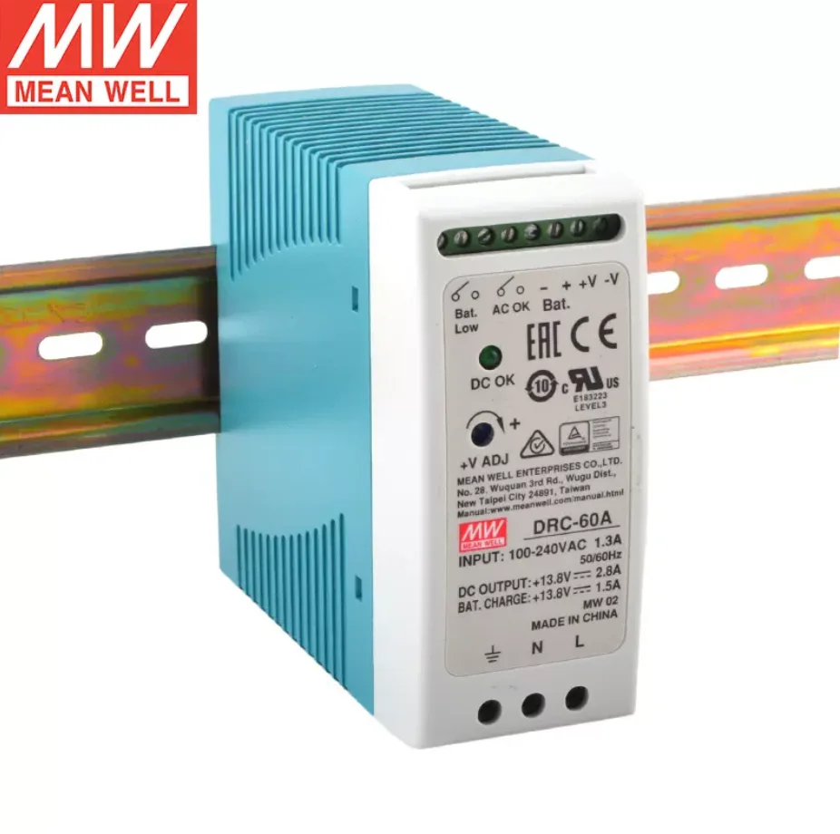 MEAN-WELL-Switching-power-supply-DRC-60A-60B-Security-DIN-type-with-UPS ...