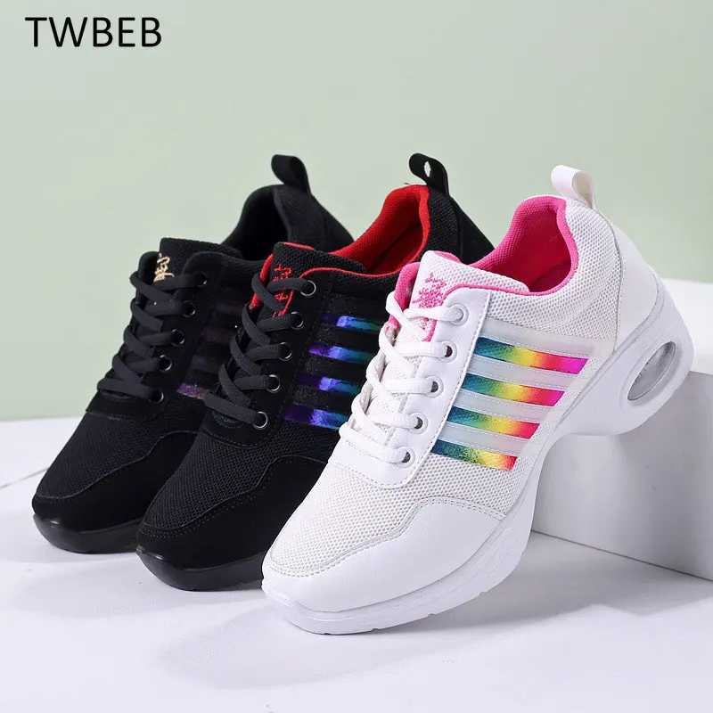 Dance Shoes Sneakers Women ing Woven Mesh Comfortable Modern Jazz ...