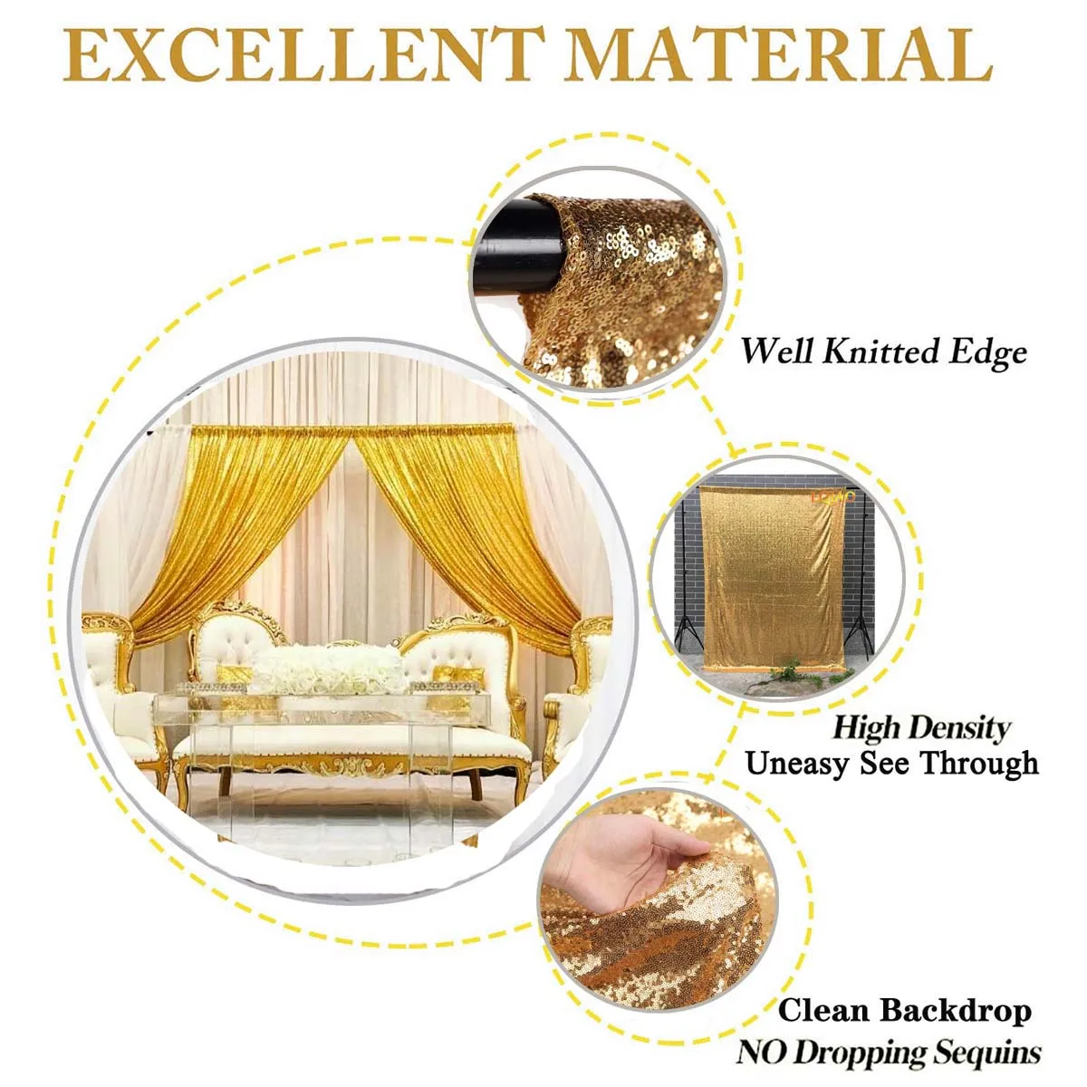 Gold Sequin Backdrop