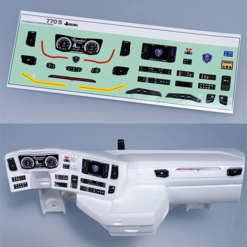 Simulation-Central-Control-Interior-Sticker-for-1-14-Tamiya-RC-Truck ...
