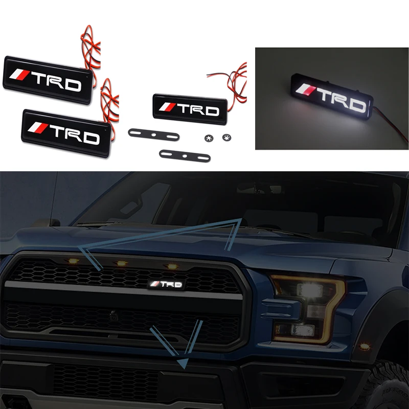 Car-LED-Grille-Light-Front-Hood-Eagle-Eye-Lamp-Creative-Logo-Decorative ...