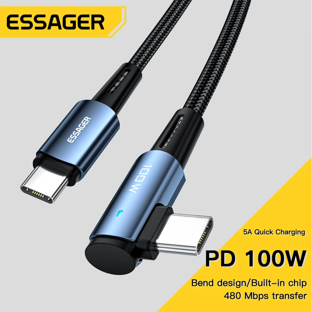 Essager-PD-100W-USB-C-to-USB-Type-C-Cable-Quick-Charge-For-iPad-MacBook ...