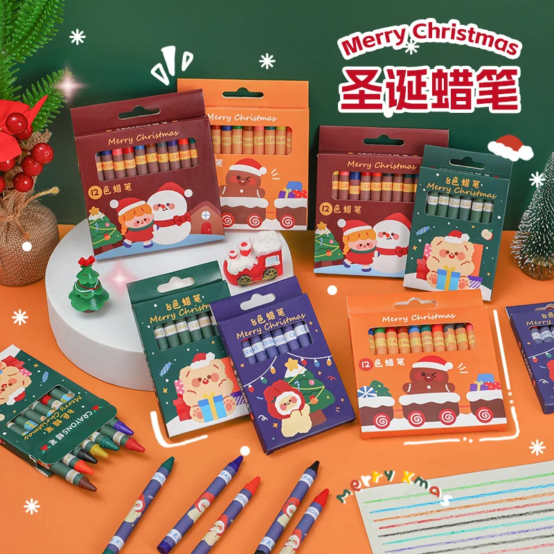 Fashion-Christmas-8-Colors-12-Colors-Non-Toxic-Crayon-Oil-Painting ...