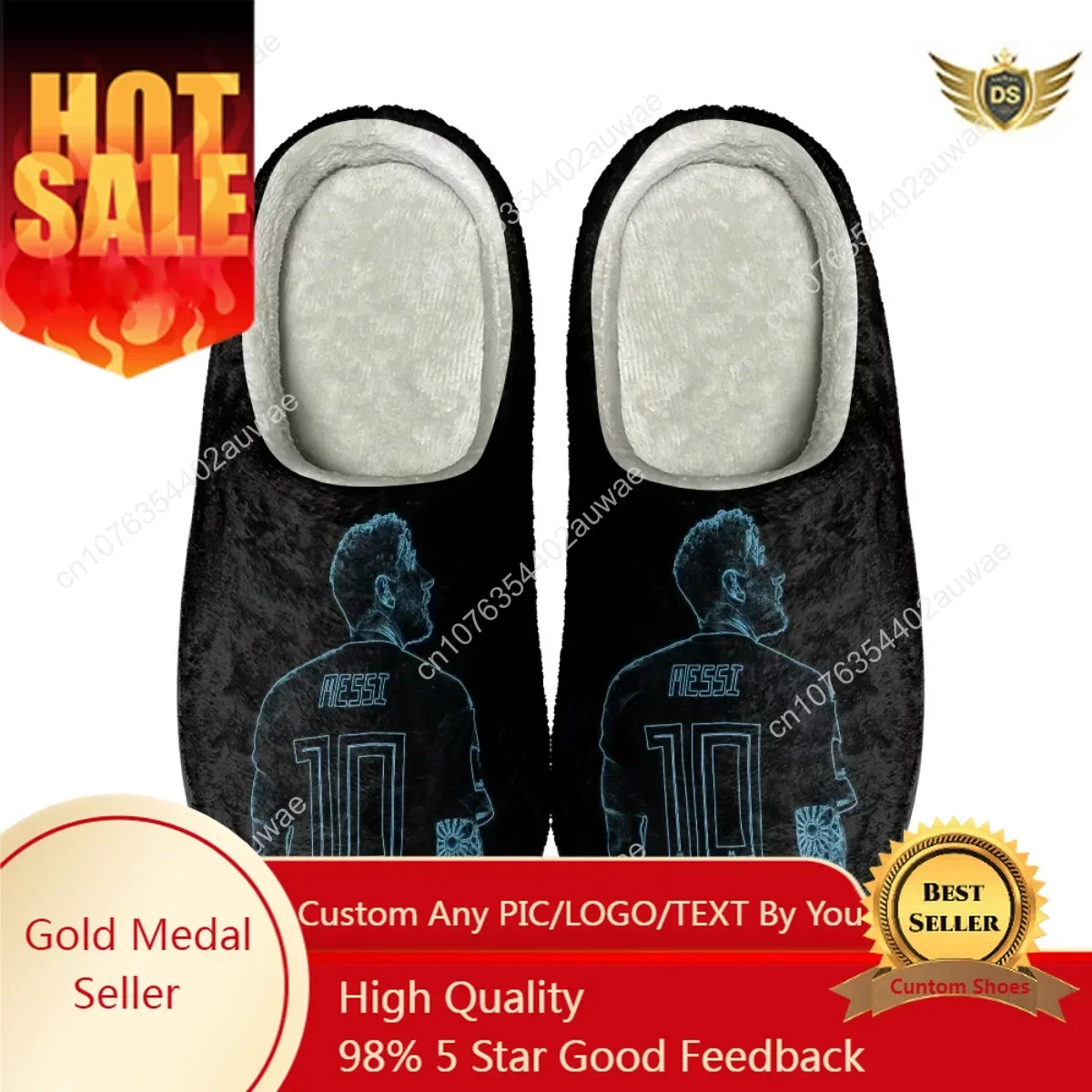 Casual-House-Indoor-Slippers-Messi-Design-Bedroom-Cozy-Flats-Slippers ...