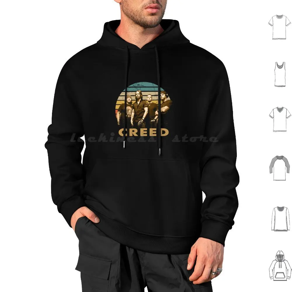 Graphic Creed Rock Man Music Hoodies Long Sleeve Creed Human Clay Vinyl ...
