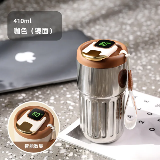 410ml 316 Stainless Steel Smart Coffee Thermos Mug LED Temperature Display Car Thermal Cup ...