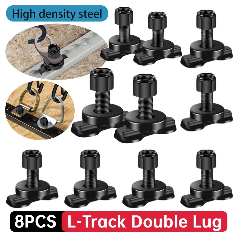 8Pcs L Track Threaded Stud L-Track Double Lug Used with L Track Rail ...