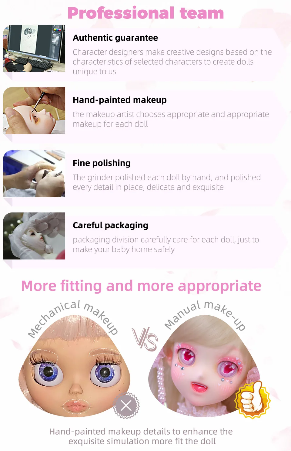 Fendou Doll BJD 1/6 Short legged maiden second generation body Full set Pink peach blossom ...