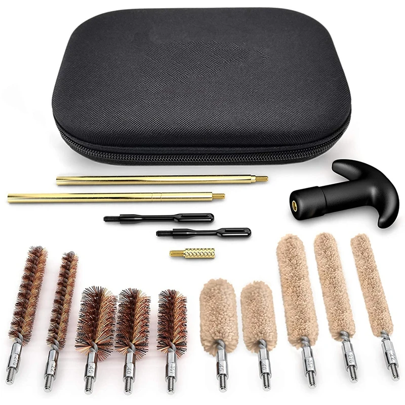 Rifle Gun Tube Brush Tool Cleaning Kit Cloth Bag Pipe Dredging Ar15 ...
