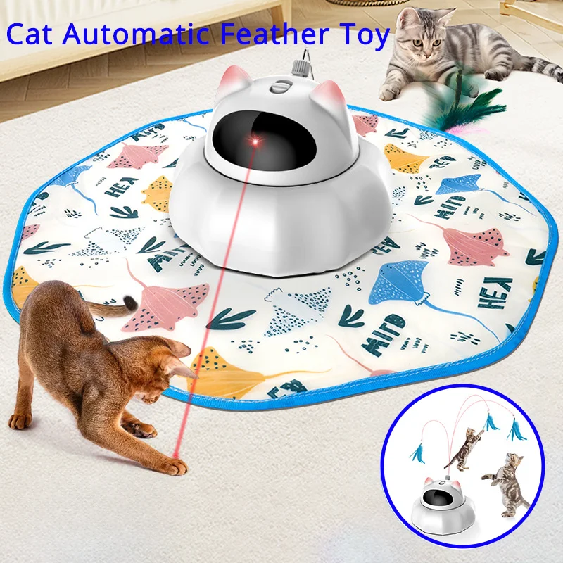 Automatic Cat Laser Toy Adjustable Laser Angle Smart Teasing Random ...