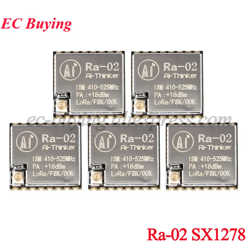 5Pcs-1pc-Ra-02-LoRa-SX1278-433M-10KM-Wireless-Spread-Spectrum ...