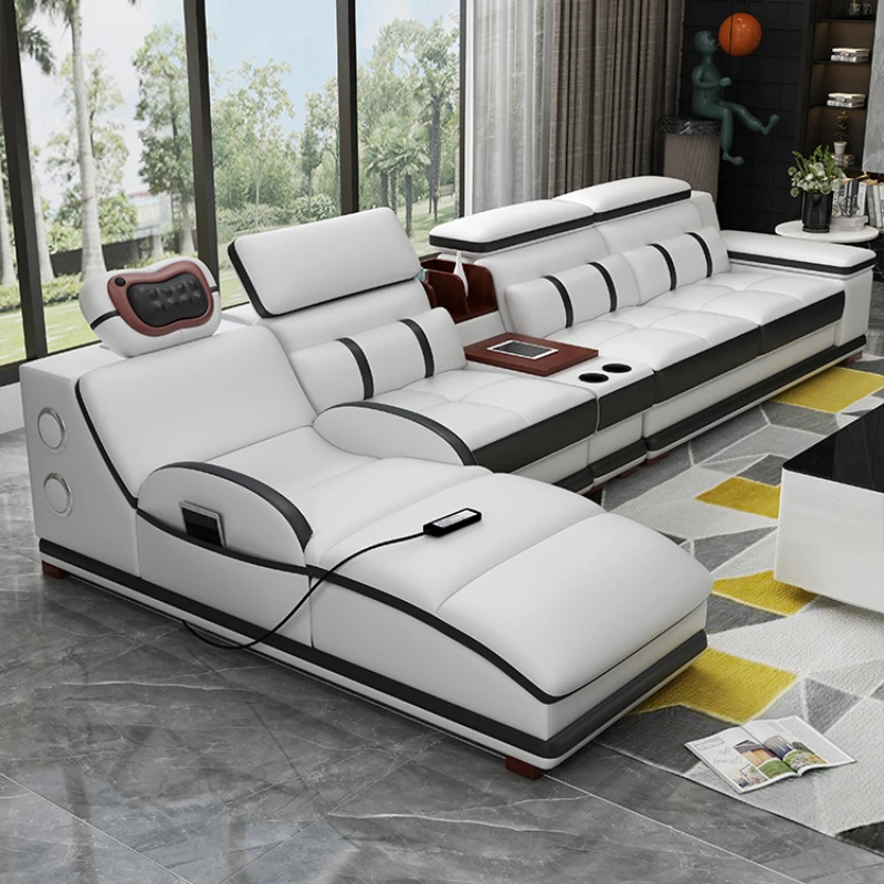 Genuine-Leather-Living-Room-Sofas-Fancy-Modern-Reclining-Lounge-Sofa ...