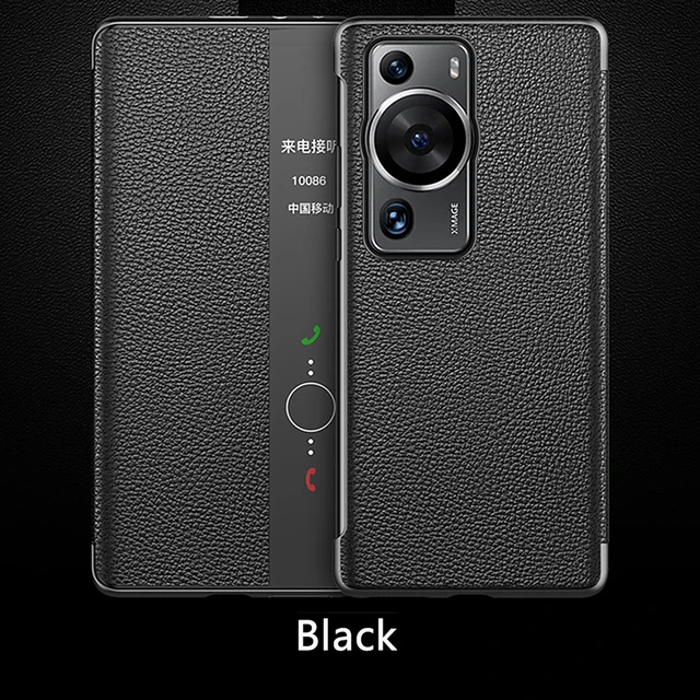 Genuine Leather Flip Cover For Huawei P60 Pro P60Pro Case Original ...