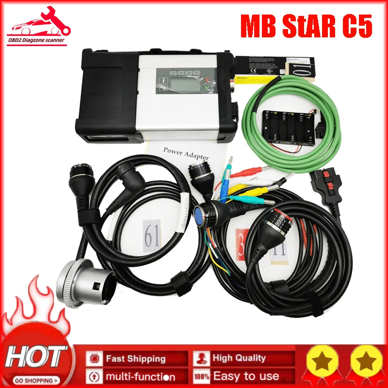 MB Star C5 with WIFI Diagnostic Tool For Benz and Trucks with HDD ...