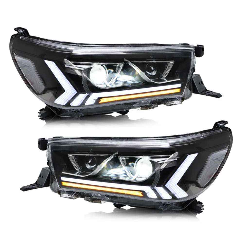 Car LED Head Lamp For Toyota Hilux Headlights 2015 2016 2017 2018 2019 ...