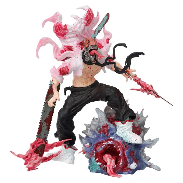 Chainsaw Man Denji Figure INSANE CHAINSAW MAN VS. THE BAT DEVIL PVC ...