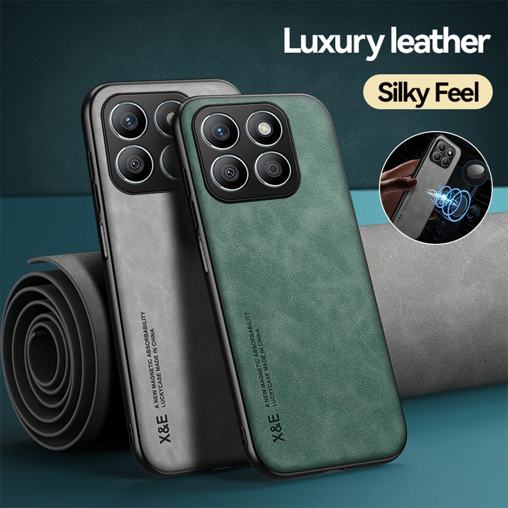For-Honor-X8b-4G-Case-Magnetic-Sheepskin-Leather-Back-Cover-HonorX8b ...