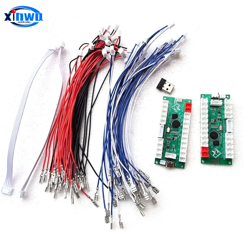 2-Players-Twin-Usb-Wireless-Controller-Zero-Delay-Board-PC-Encoder-Game ...